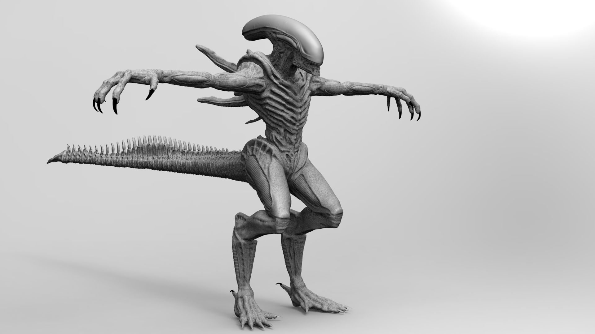 Alien Xenomorph Hunter 3D Production Model Rigged 3D model rigged ...