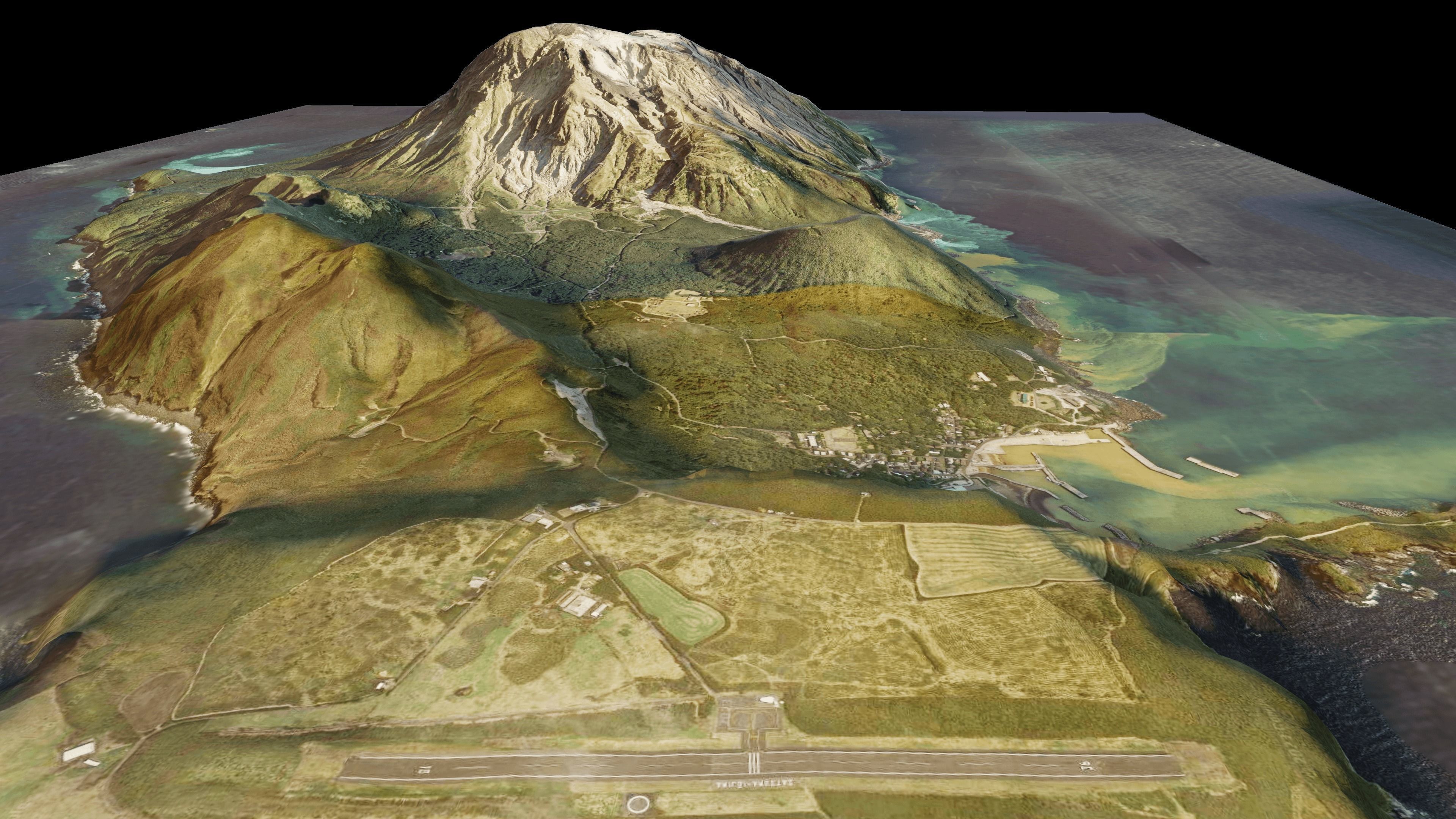 Kikai Caldera is on Iojima Island 3d model terrain 3D model | CGTrader