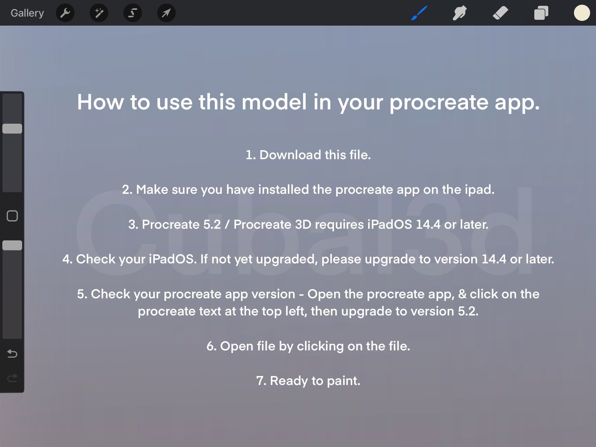 Custom Sneakers 3D Model Set for Procreate 3D model | CGTrader