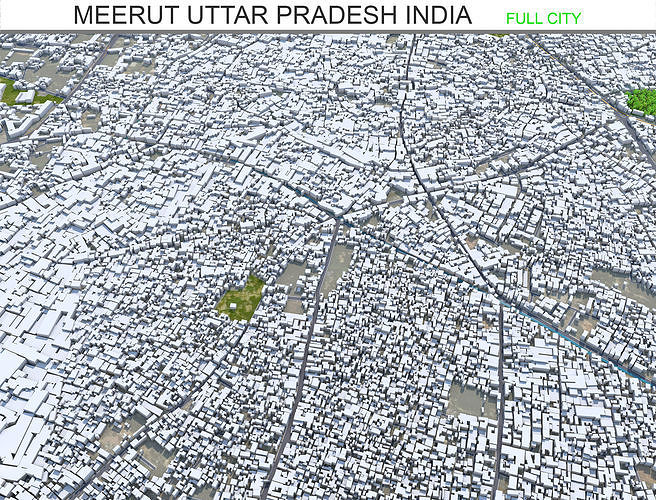 3D model Meerut Uttar Pradesh India 25km VR / AR / low-poly | CGTrader