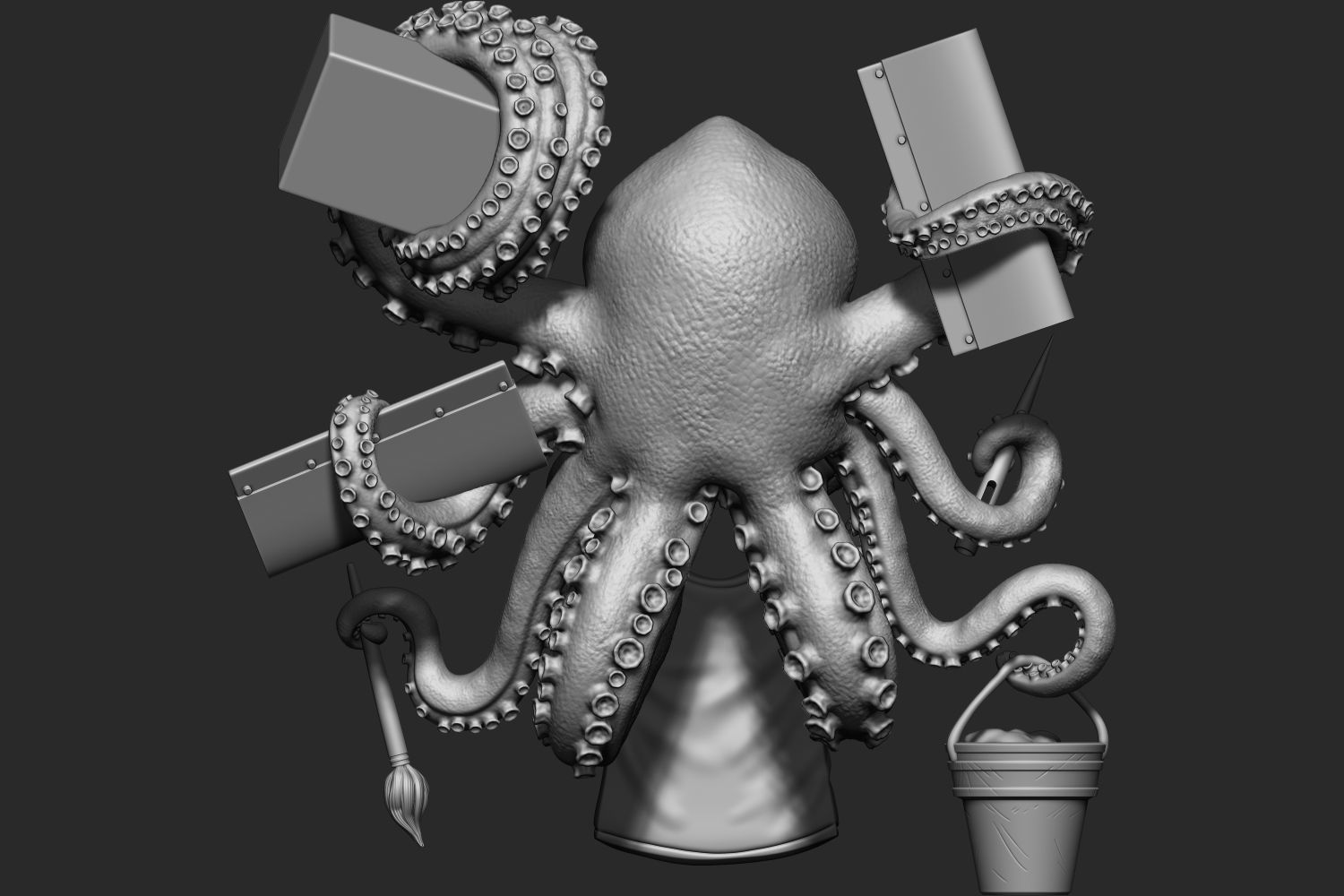 Adorable Baby Octopus 3D Model for 3D Printing 3D model 3D printable ...
