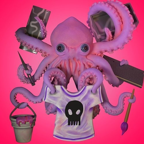 Adorable Baby Octopus 3D Model for 3D Printing 3D model 3D printable ...