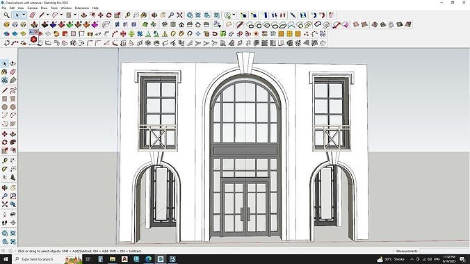Classical arch with entrance 3D model | CGTrader