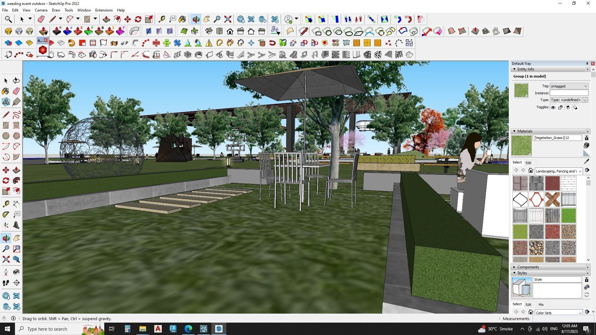 wedding event outdoor 3d model 3D model | CGTrader