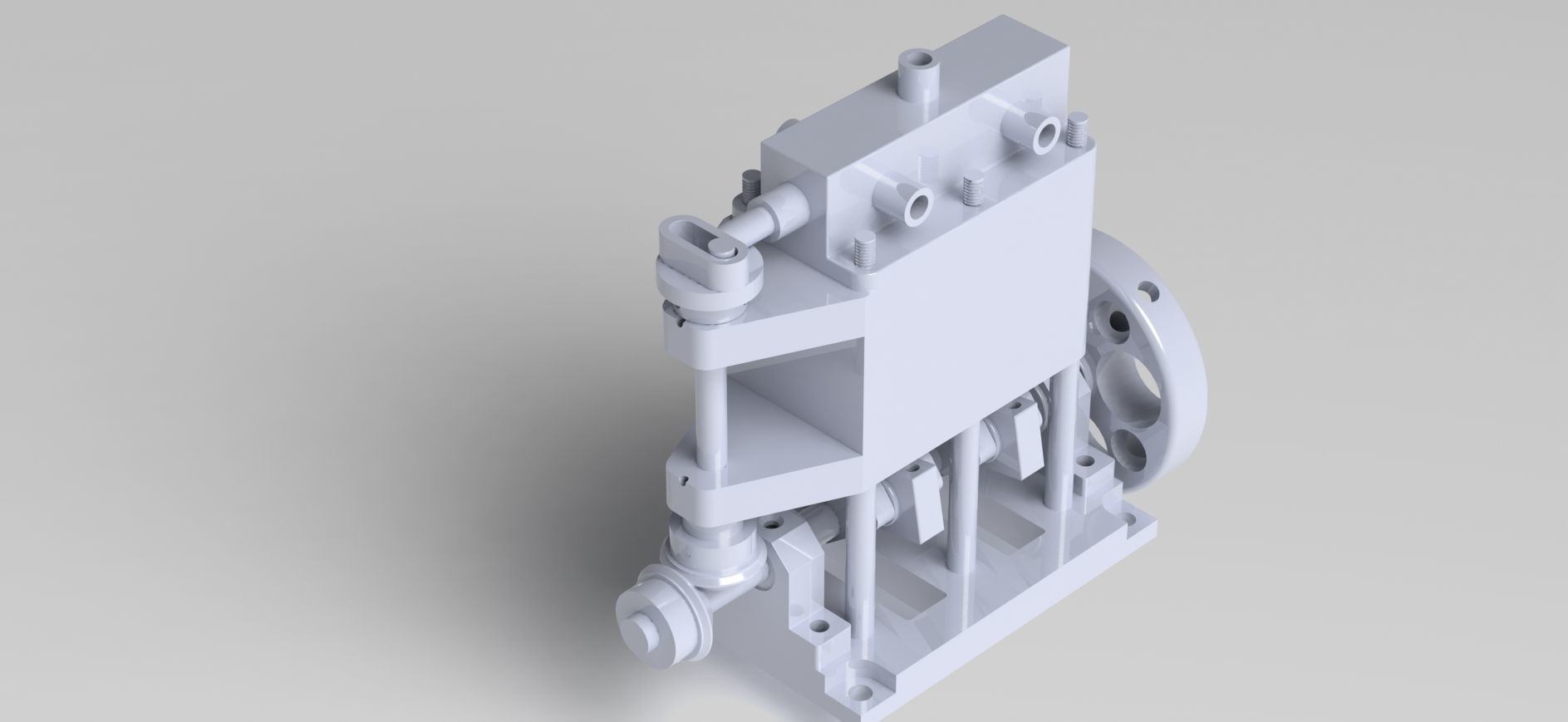 simple 2 cylinder vertical steam engine 3D model | CGTrader
