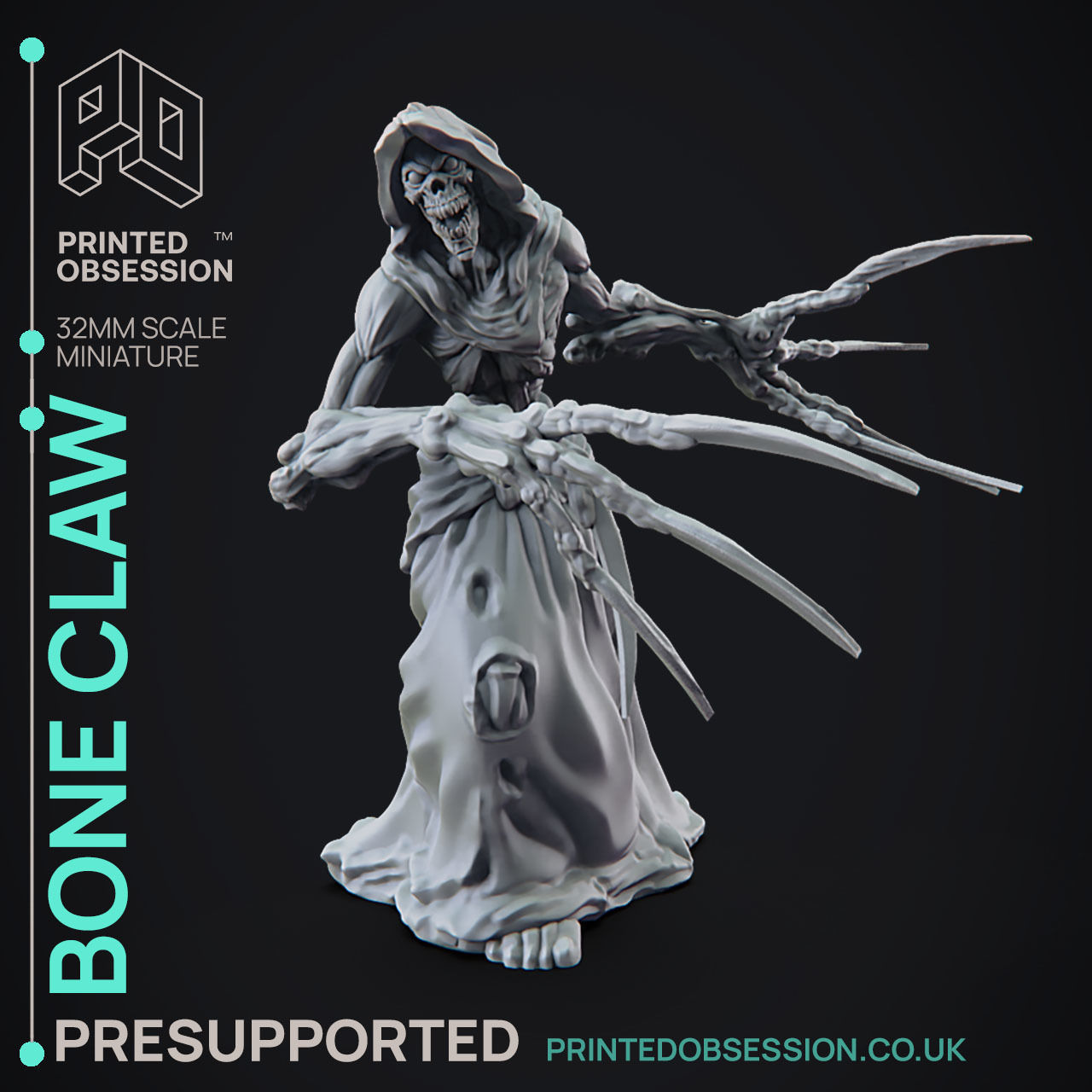 Bone Claw - 3D Printable TTRPG - PRESUPPORTED - 32mm Scale 3D model 3D ...