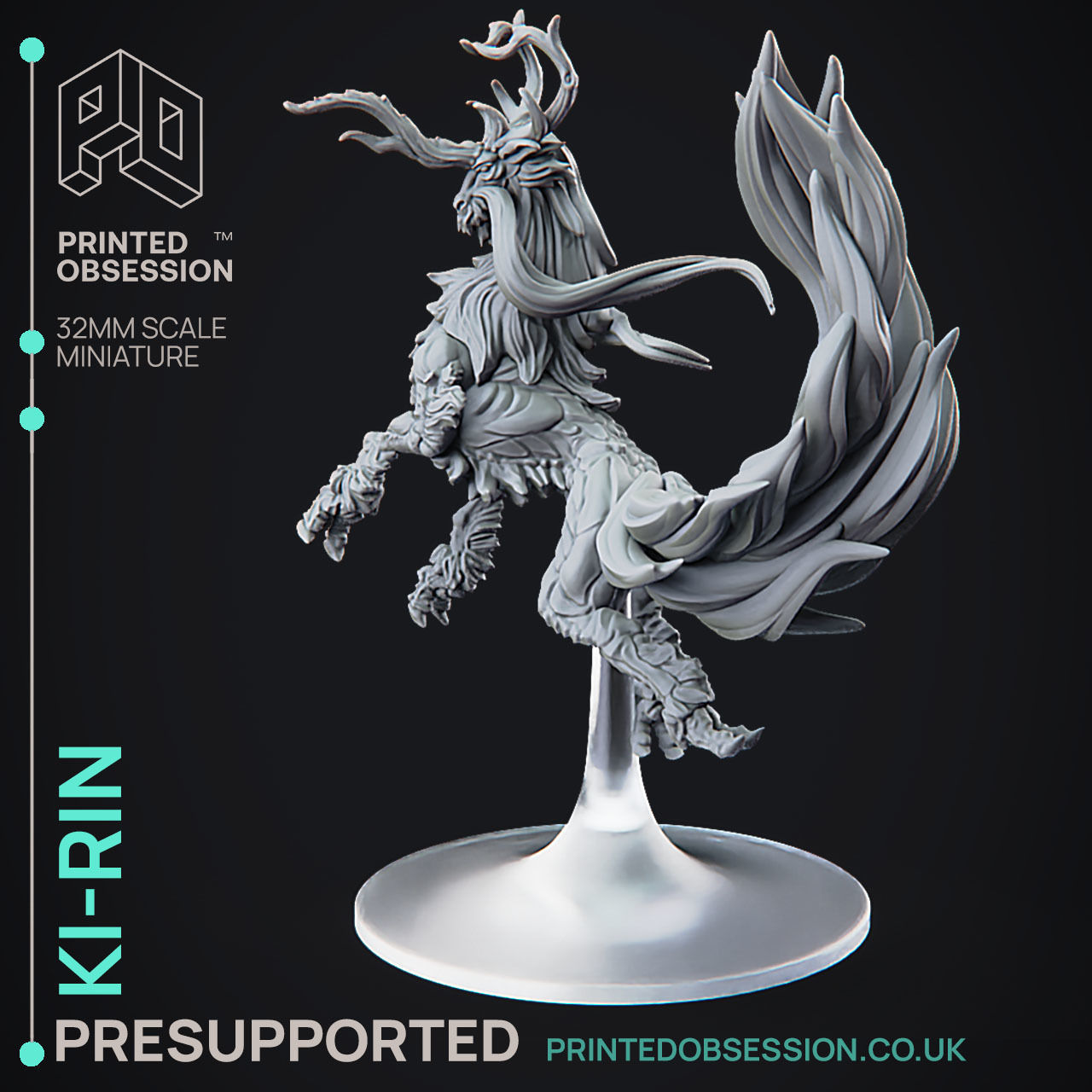 Ki Rin - 3D Printable TTRPG - PRESUPPORTED - 32mm Scale 3D model 3D ...