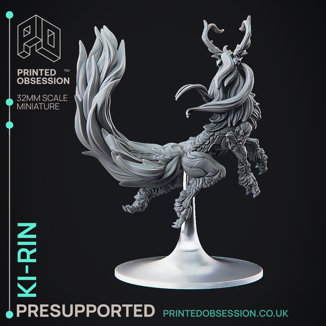Ki Rin - 3D Printable TTRPG - PRESUPPORTED - 32mm Scale 3D model 3D ...