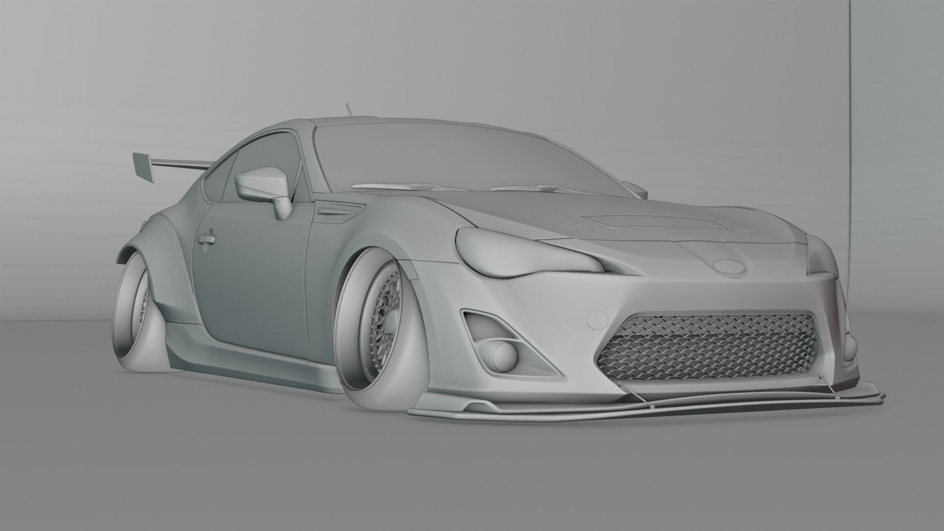 HIGHPOLY Subaru BRZ Custom Widebody 3D Blend File 3D model | CGTrader