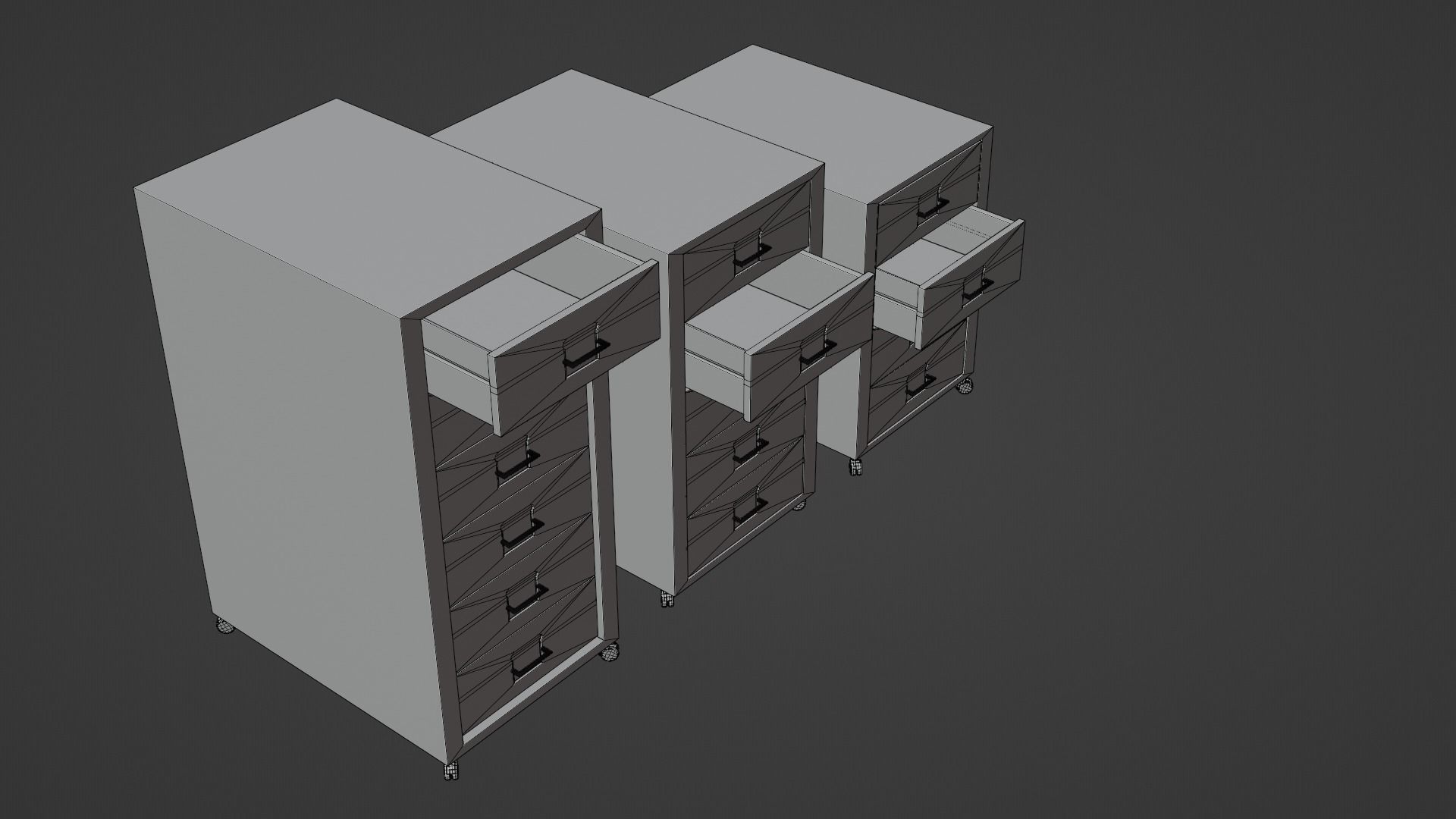 3D model Realistic office drawer units VR / AR / low-poly | CGTrader