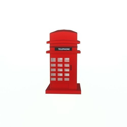 british telephone booth free 3D model | CGTrader