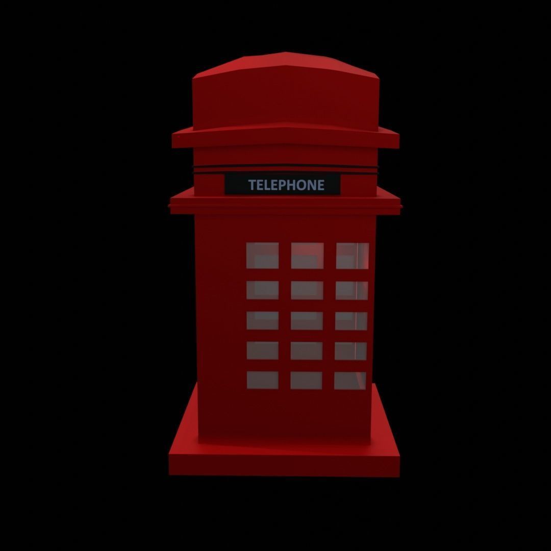 british telephone booth free 3D model | CGTrader