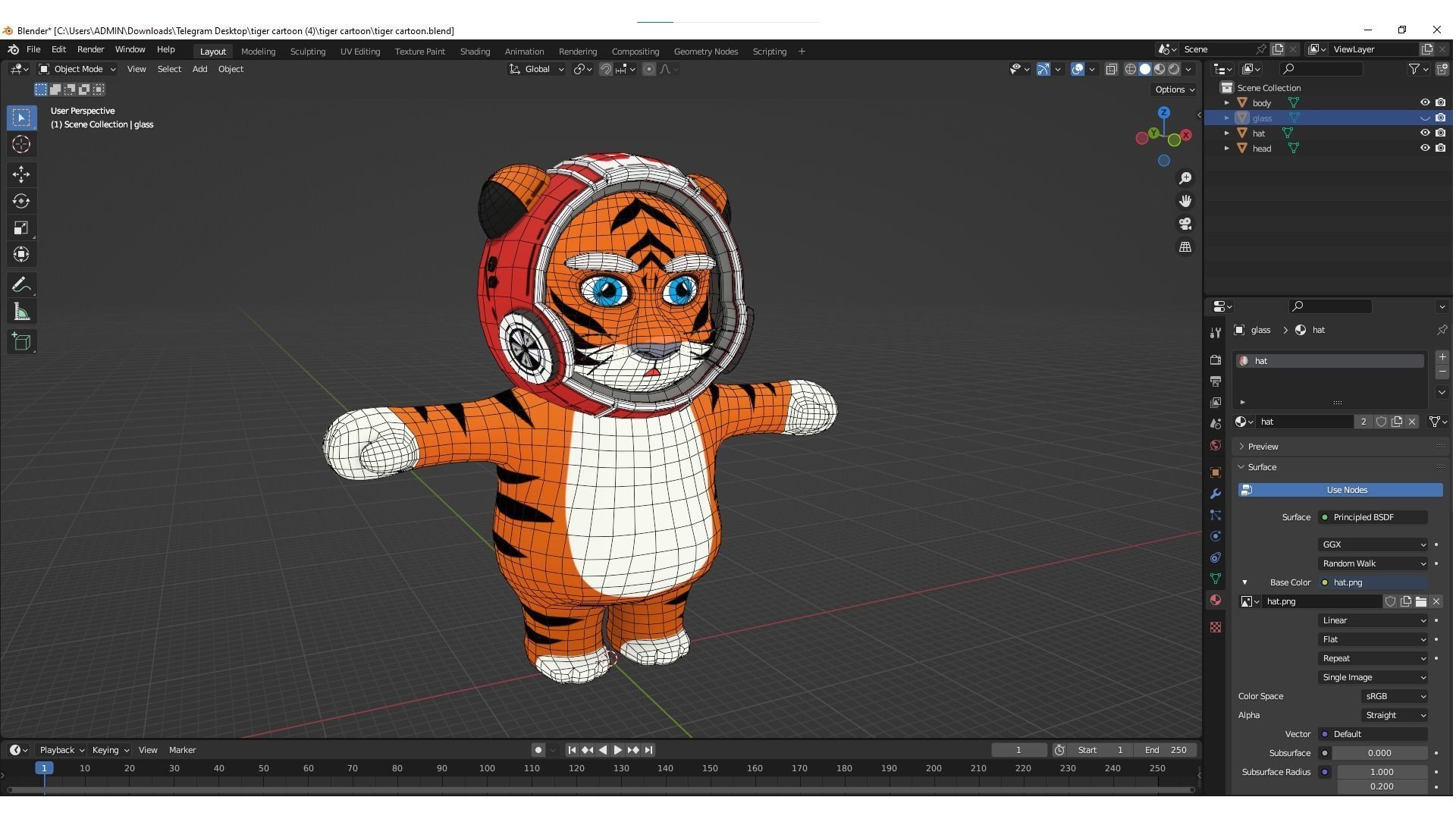 3D model Character Fat Tiger Chibi VR / AR / low-poly | CGTrader