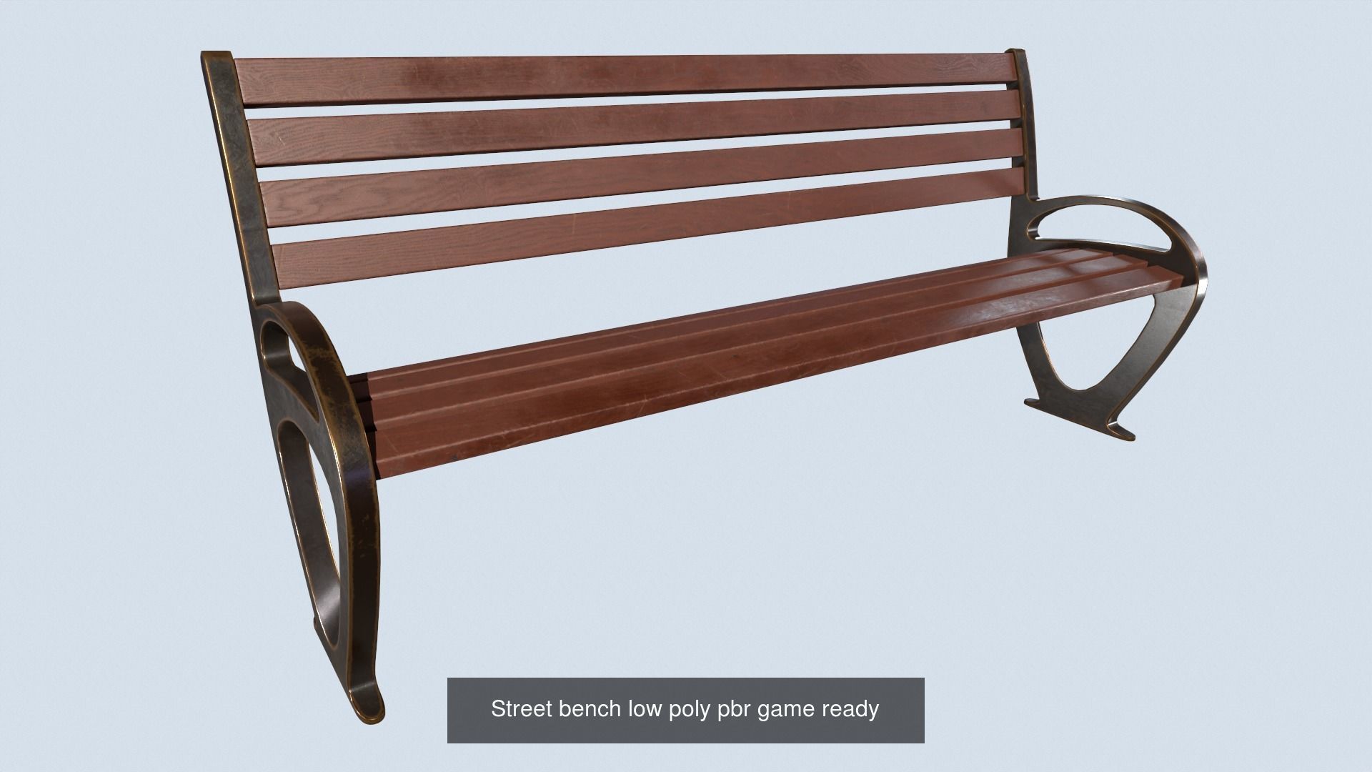 3D Model Collection Street bench Pack 15 types pbr lowpoly gameready VR ...