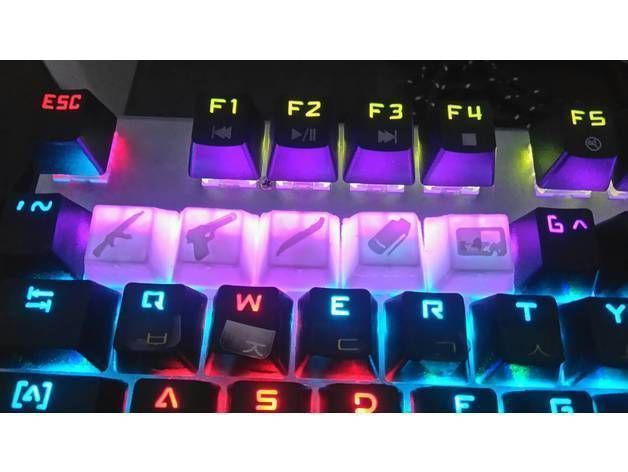 CSGO Keycaps For Mechanical Keyboards 3D model 3D printable | CGTrader