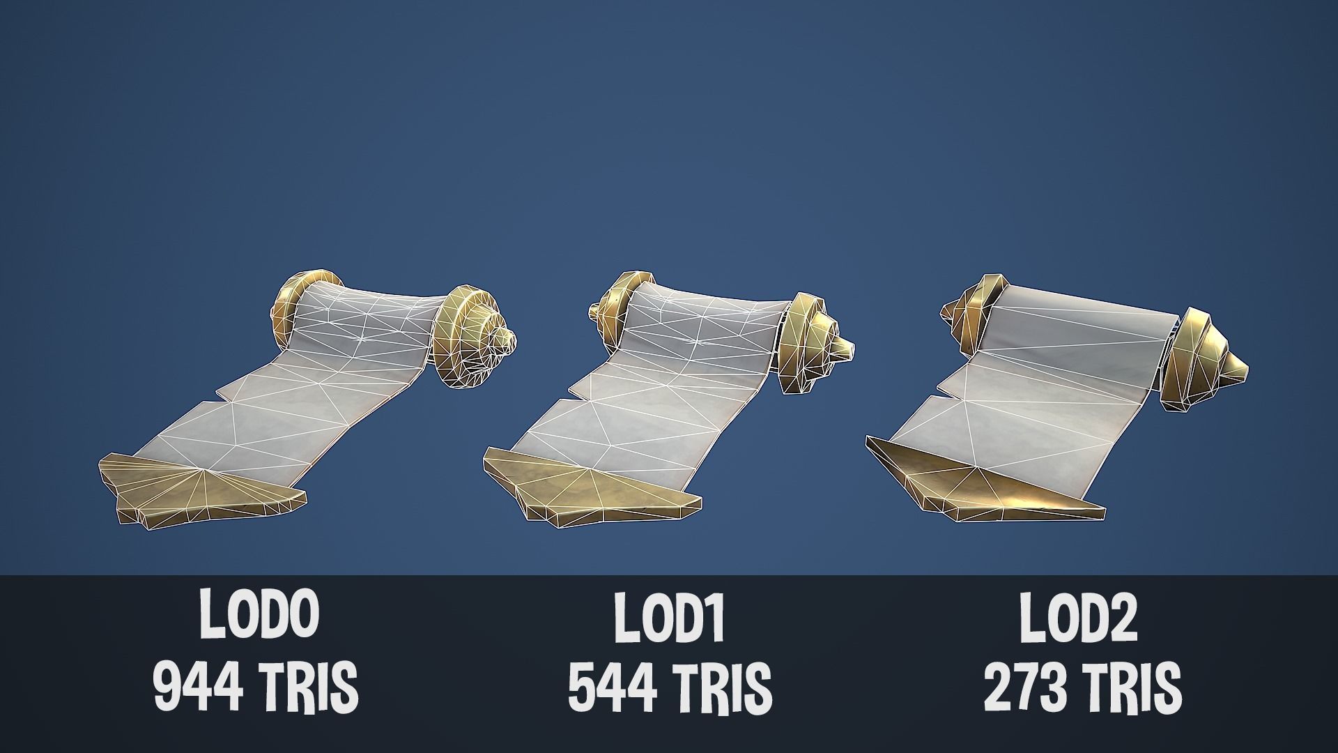 3D model Stylized Big Scroll VR / AR / low-poly | CGTrader