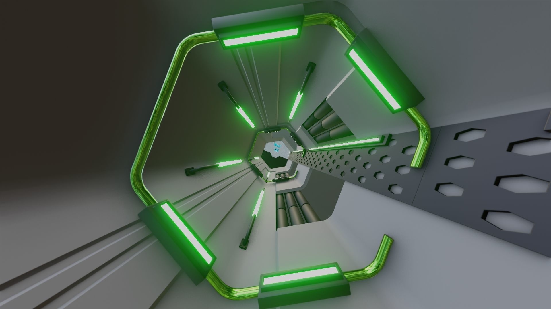3D model ANIMATED SCI FI CORRIDOR VR / AR / low-poly | CGTrader