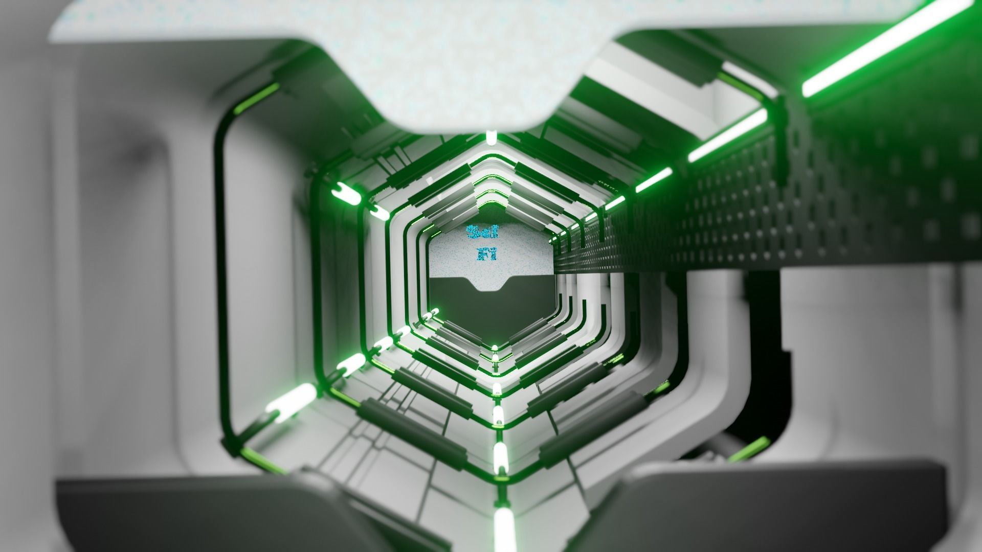 3D model ANIMATED SCI FI CORRIDOR VR / AR / low-poly | CGTrader