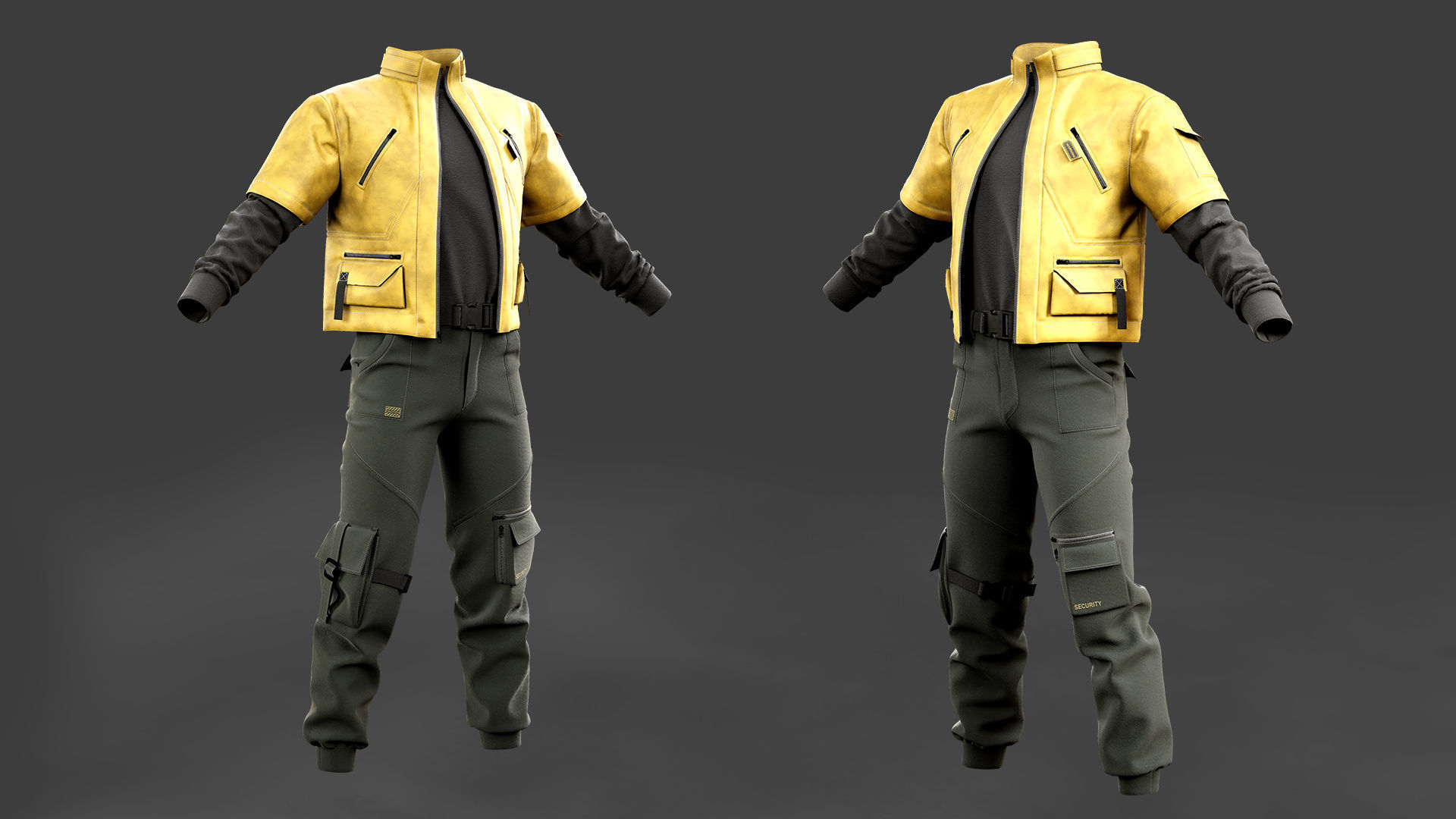 men s outfit 3D model | CGTrader