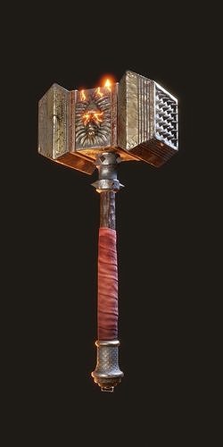 3D model Battle Hammer - Low Poly Game Ready VR / AR / low-poly | CGTrader