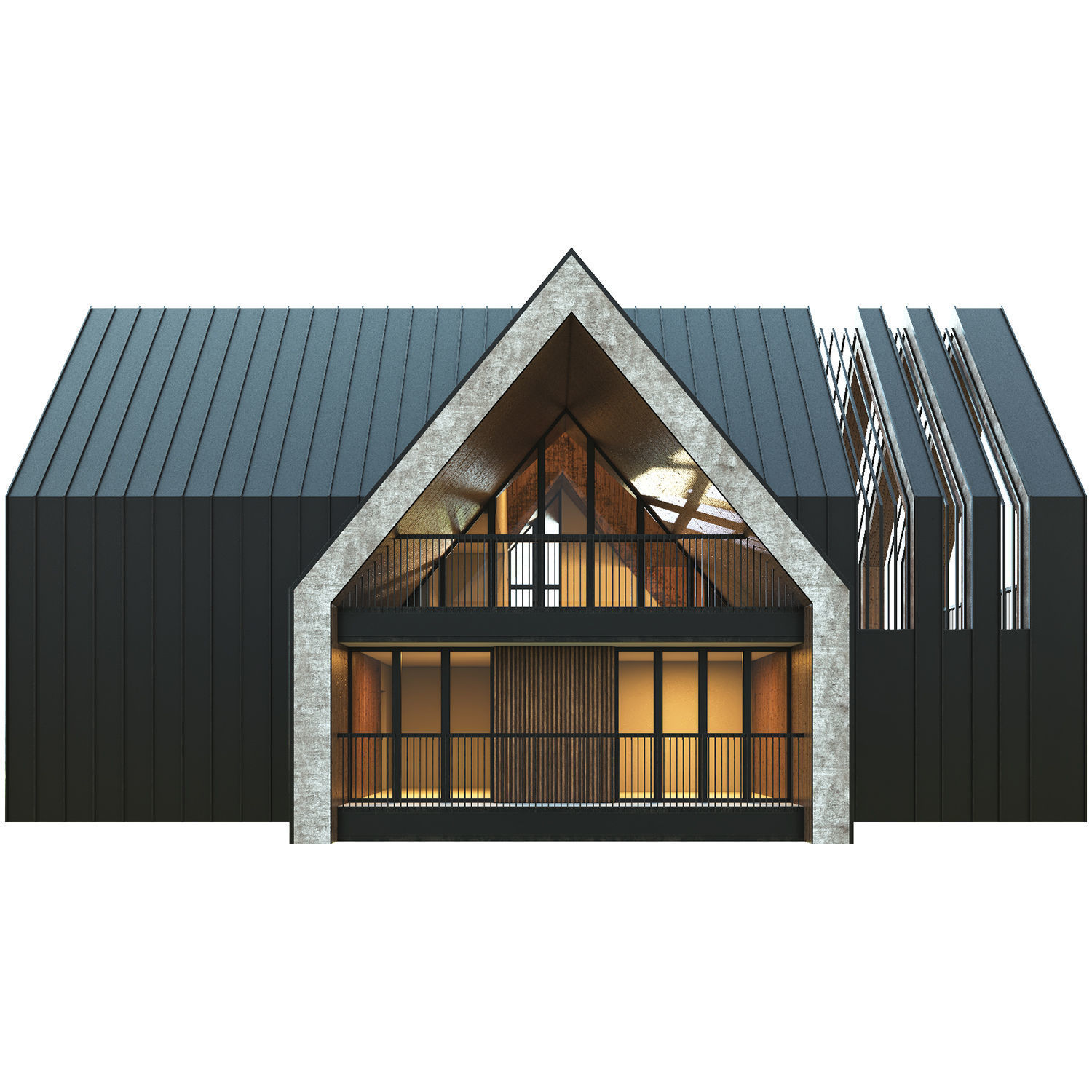 Modern Gable Roof Villa 3D model | CGTrader