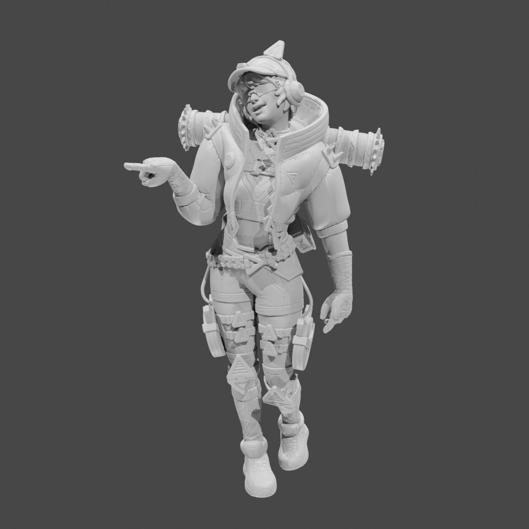 Apex Legends Character 3D Print OBJ STL File Wattson 3 3D model 3D ...