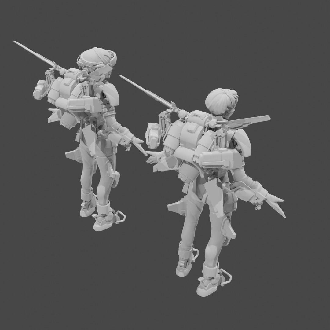 Apex Legends Character 3D Print OBJ STL File Valkyrie 14 3D model 3D ...