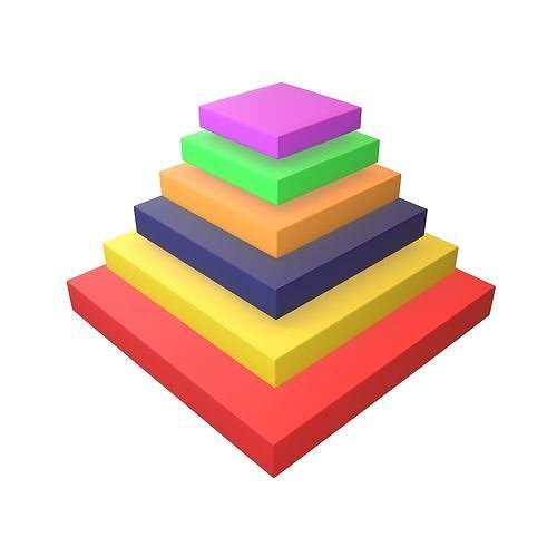 3D model Layer Pyramid v2 001 VR / AR / low-poly | CGTrader