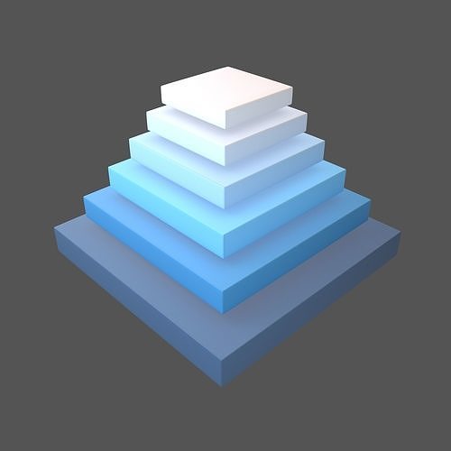 3D model Layer Pyramid v2 002 VR / AR / low-poly | CGTrader