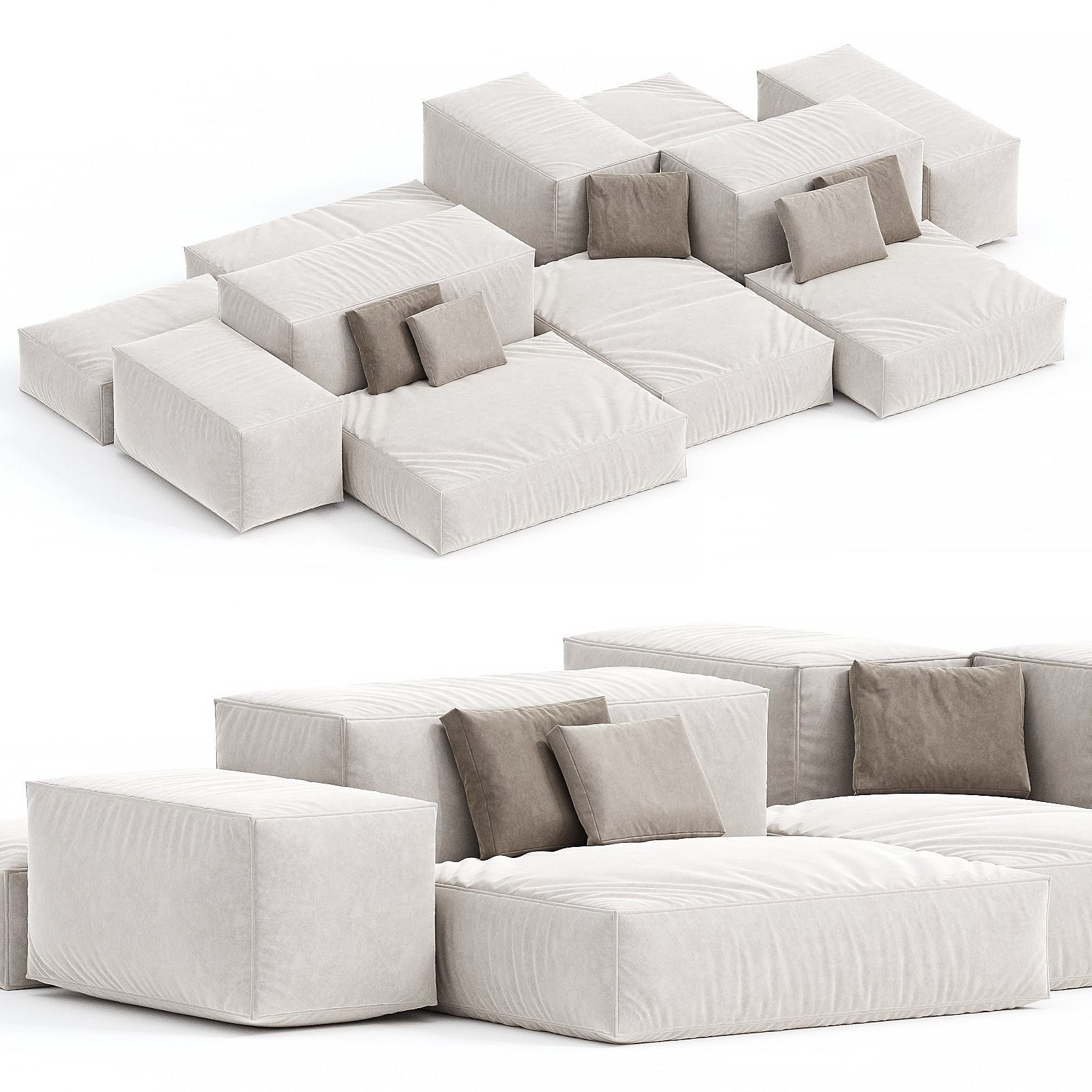 Extrasoft sofa 3d model 3D model | CGTrader
