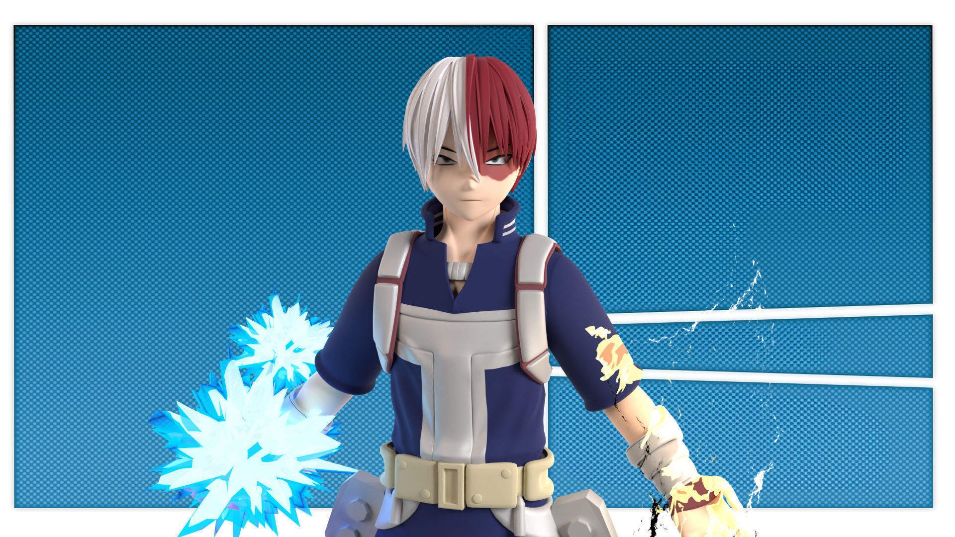 Shoto Todoroki - My Hero Academia 3D model rigged | CGTrader