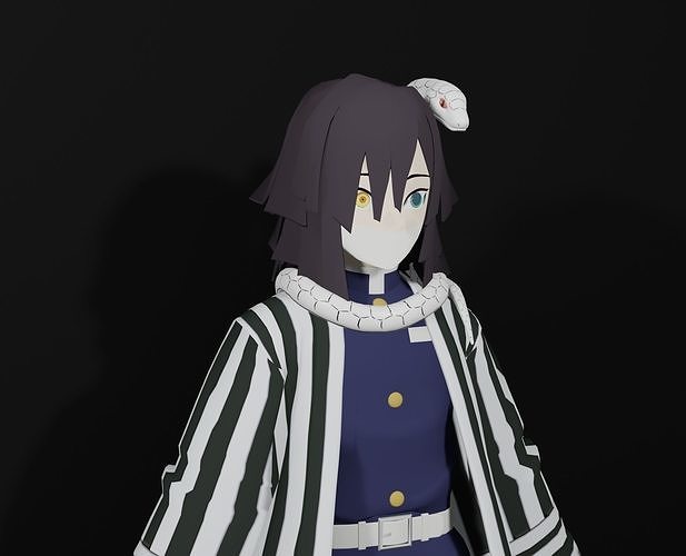 Obanai Iguro 3D model animated rigged | CGTrader