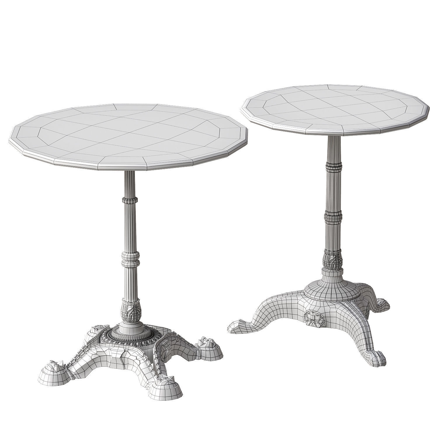 Cast iron table 2 3D model | CGTrader