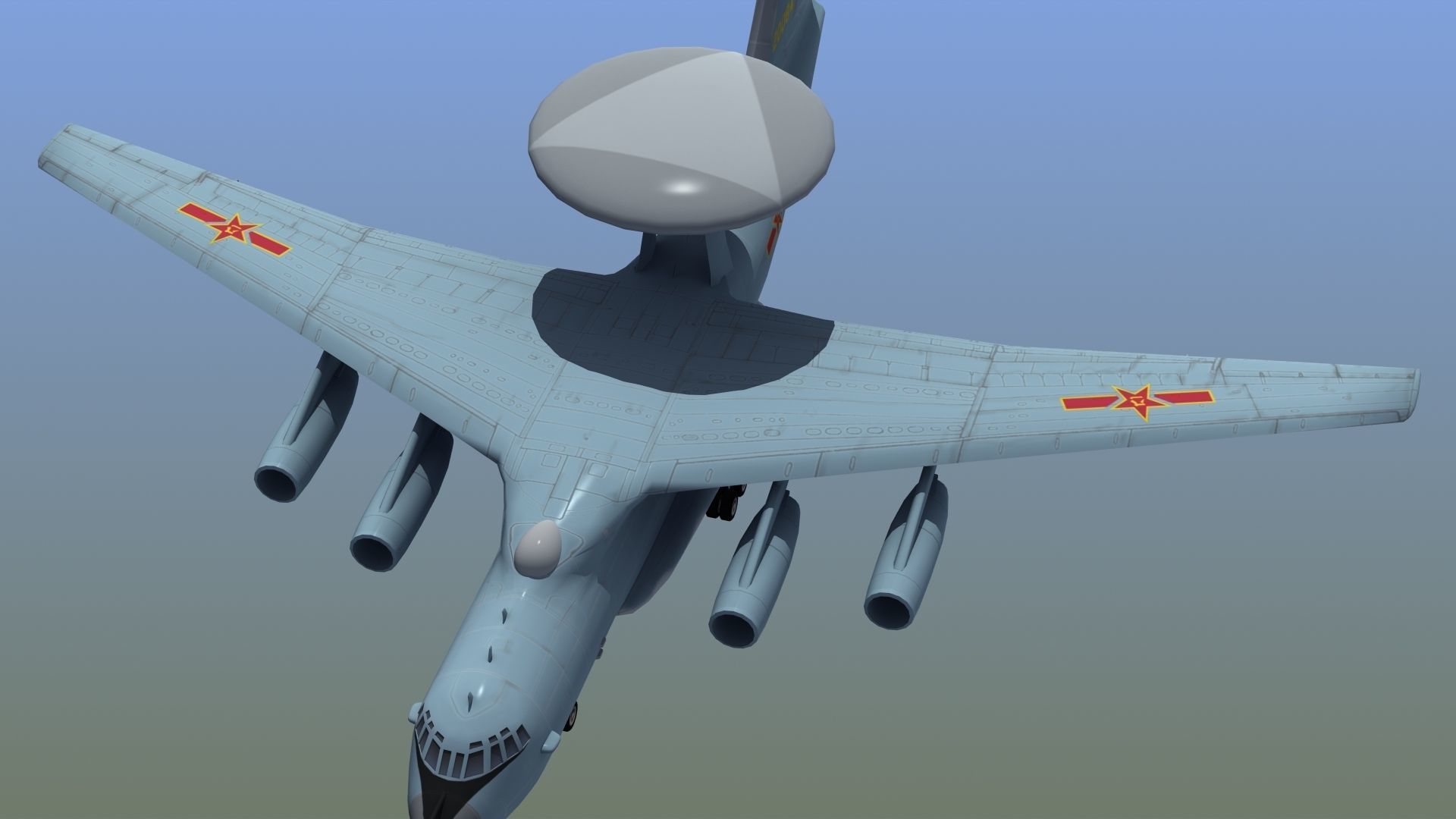 KJ-2000 AWACS Aircraft 3D model | CGTrader