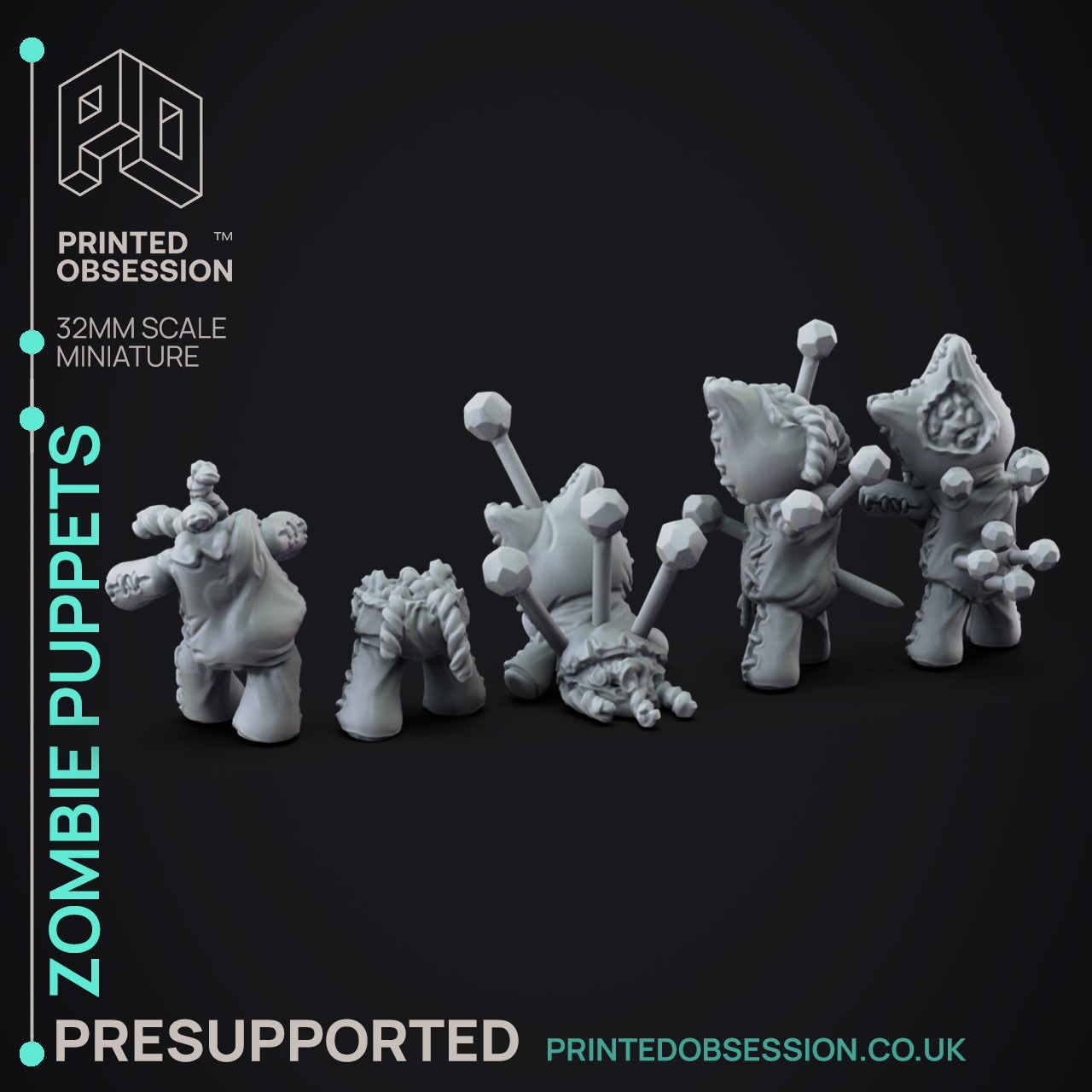 Zombie Puppets - 3D Printable TTRPG - PRESUPPORTED - 32mm Scale 3D ...