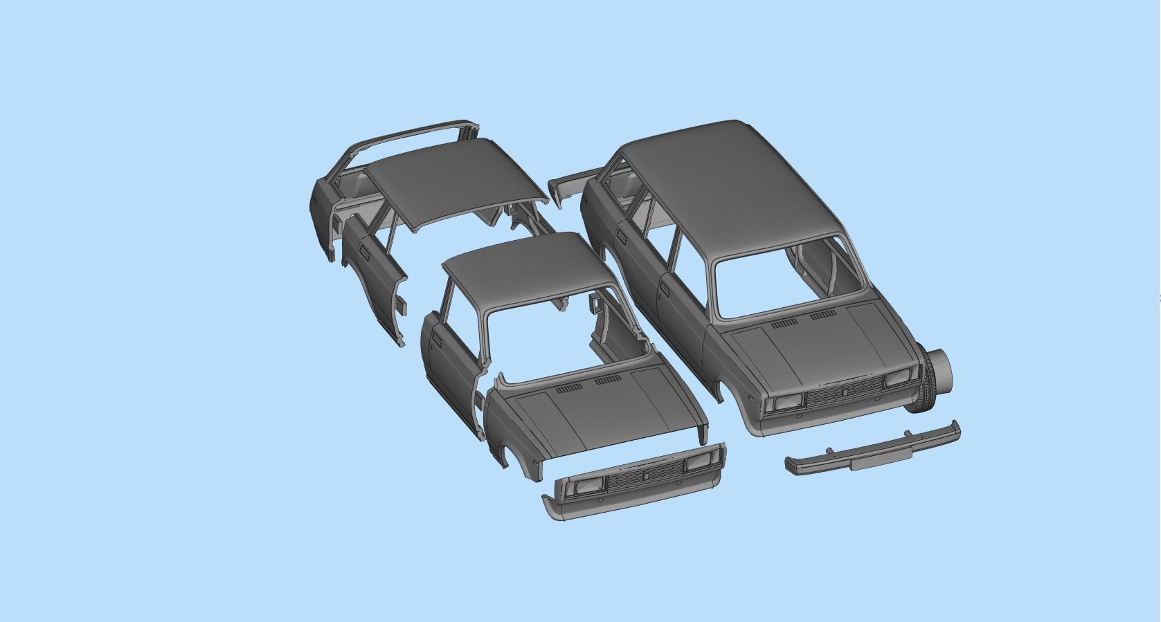 PrintablesSTL Lada Riva Nova Signet 2104 Classic Cars 3D model 3D ...