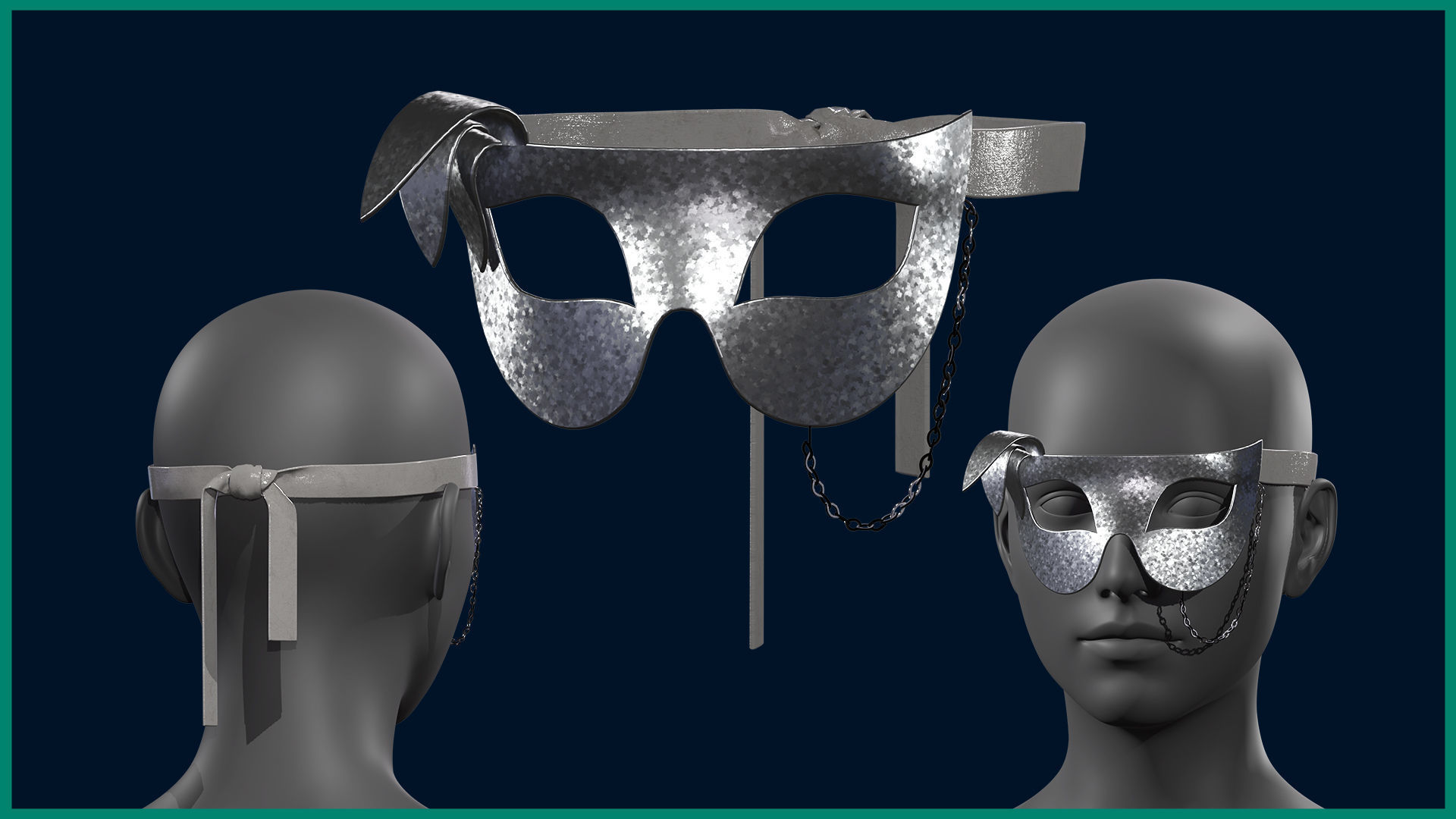 7 ornamental face mask with texture 3D model | CGTrader