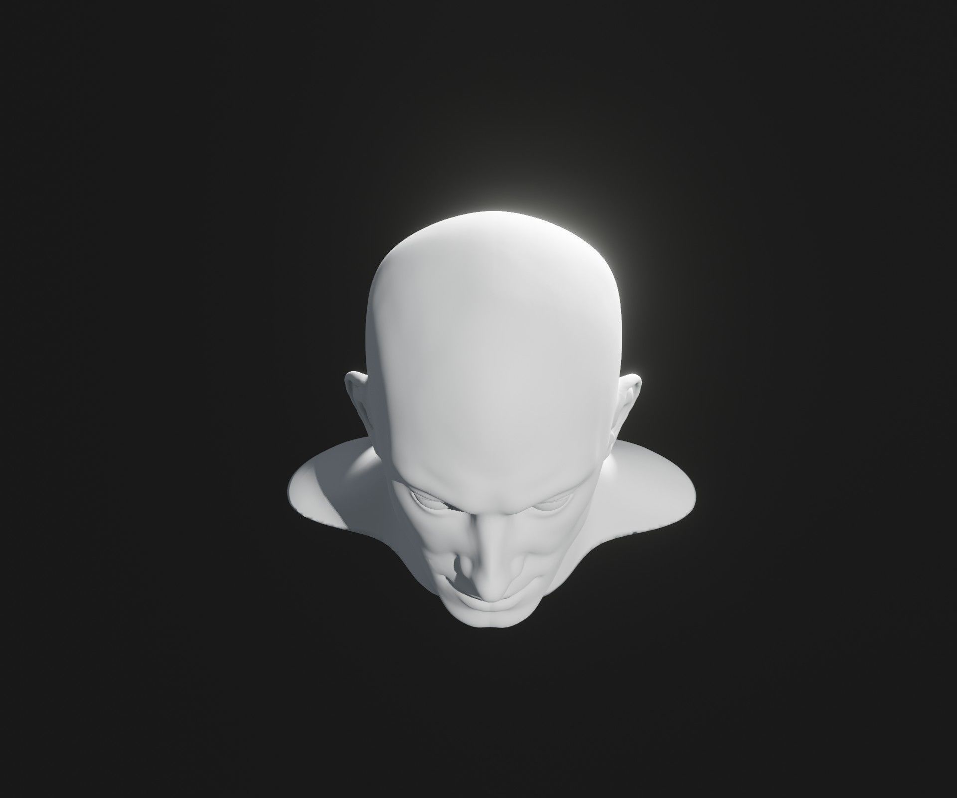 Male Head Base Mesh 3D Model Animated with Facial Expressions 3D model ...