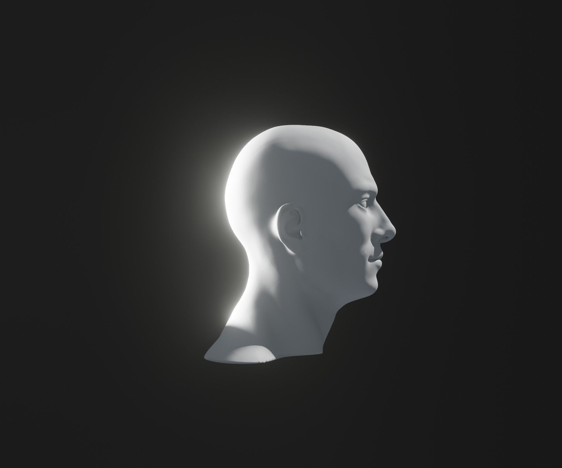 Male Head Base Mesh 3D Model Animated with Facial Expressions 3D model ...
