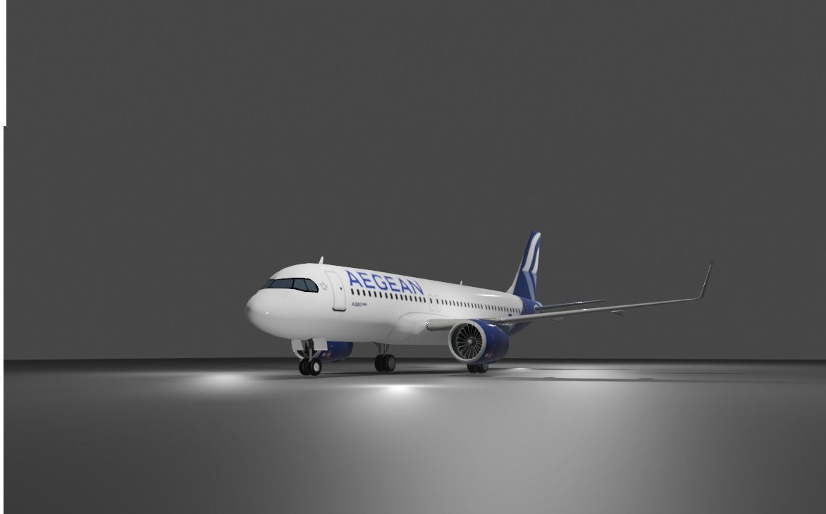 3D model Aegean Airbus a320neo VR / AR / low-poly | CGTrader