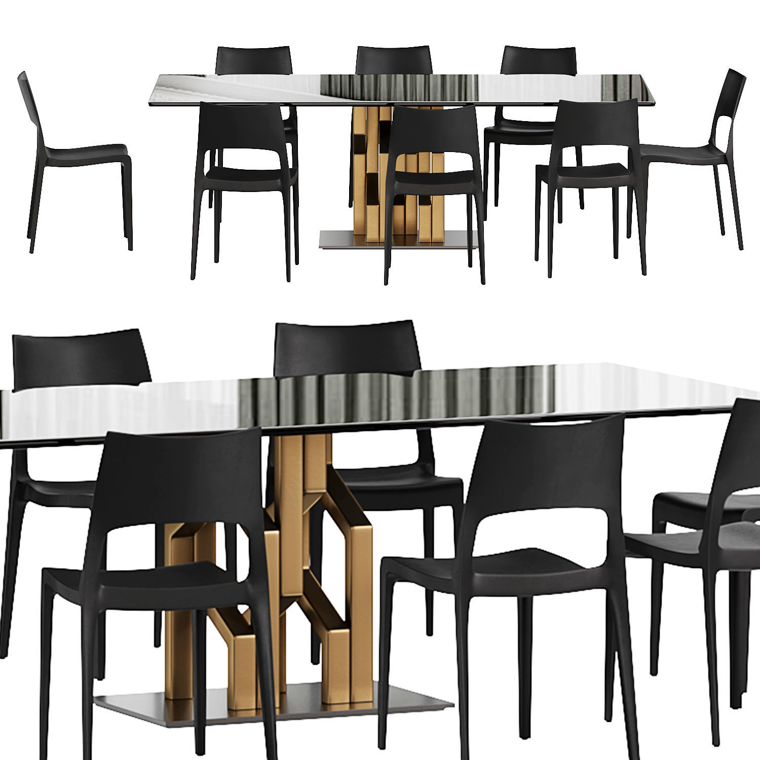 Table KIGHI and Idole Chair 3D model | CGTrader