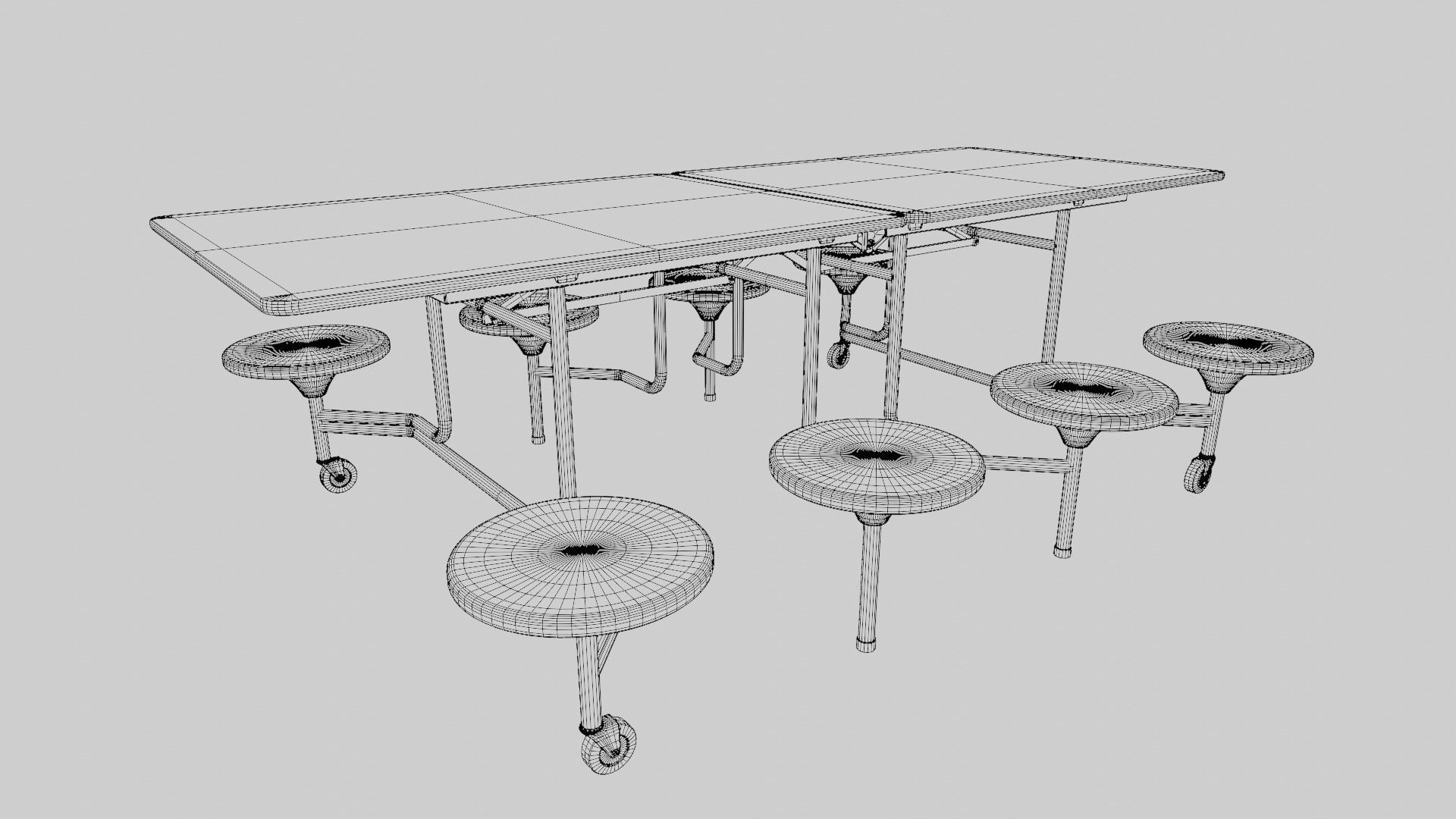 Mobile Cafeteria Table 3D model | CGTrader