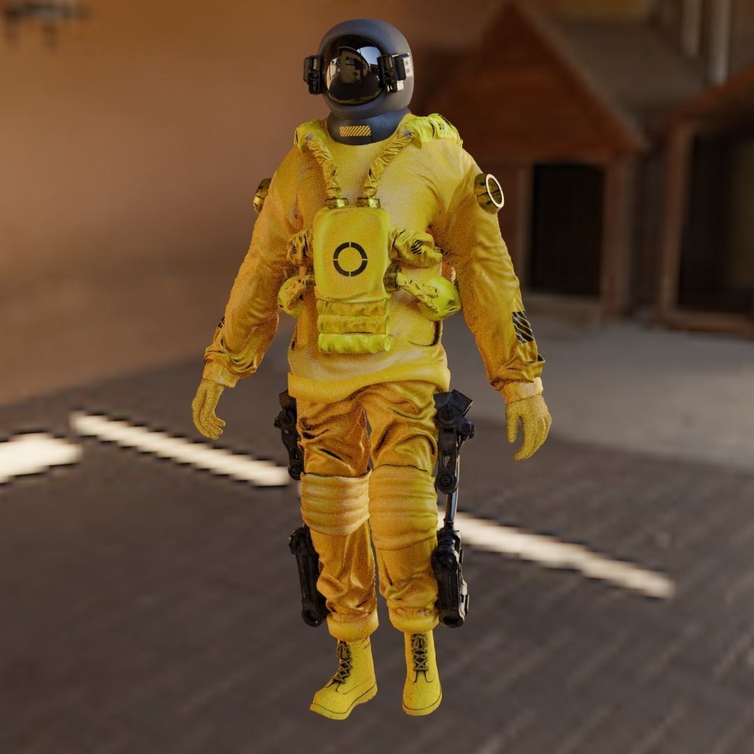 3D model Space suit - Astro Biohazard unit 1 VR / AR / low-poly | CGTrader