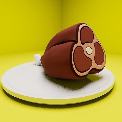 3D model Cartoon meat VR / AR / low-poly | CGTrader