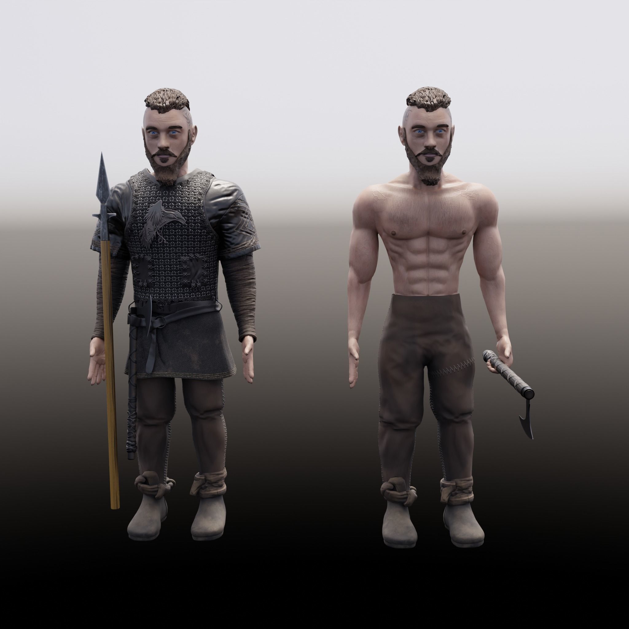 3D model ragnar lothbrok VR / AR / low-poly | CGTrader