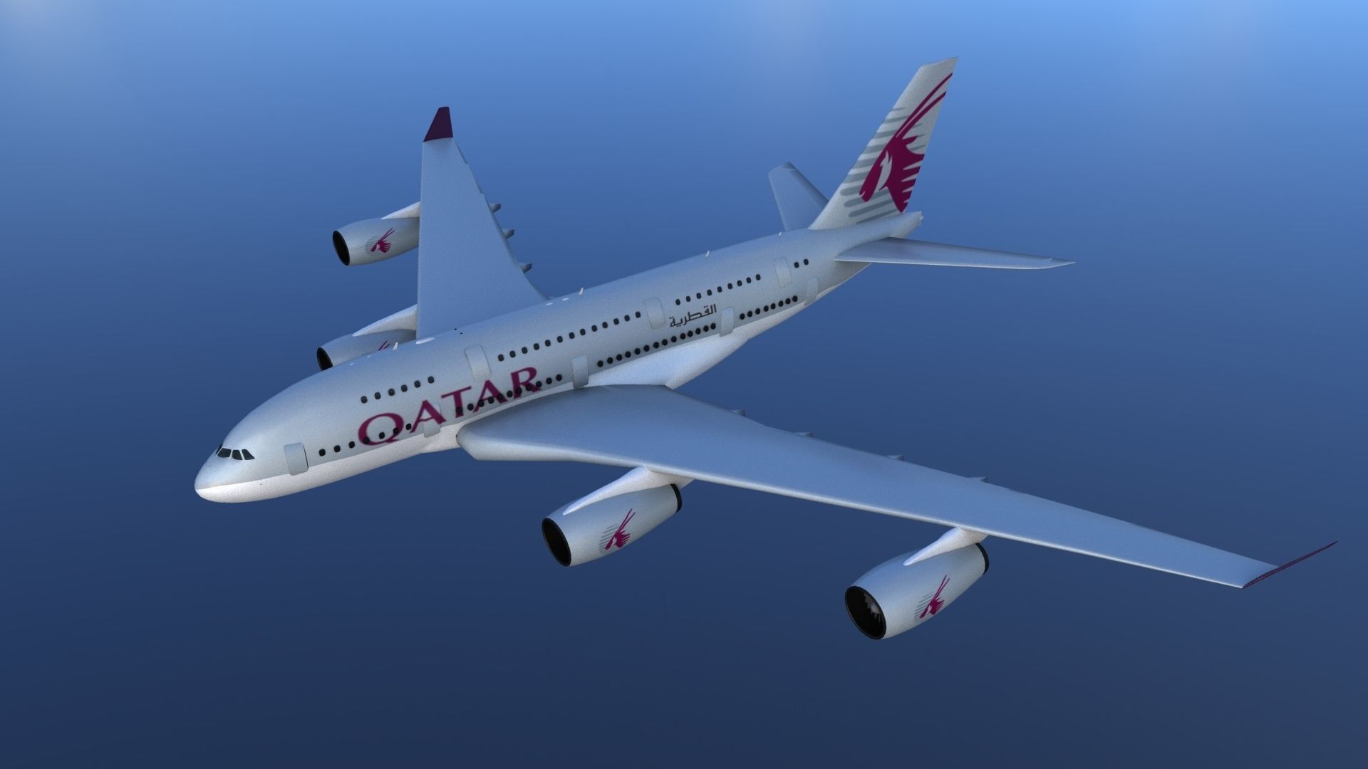 3D model Airbus a380 VR / AR / low-poly | CGTrader