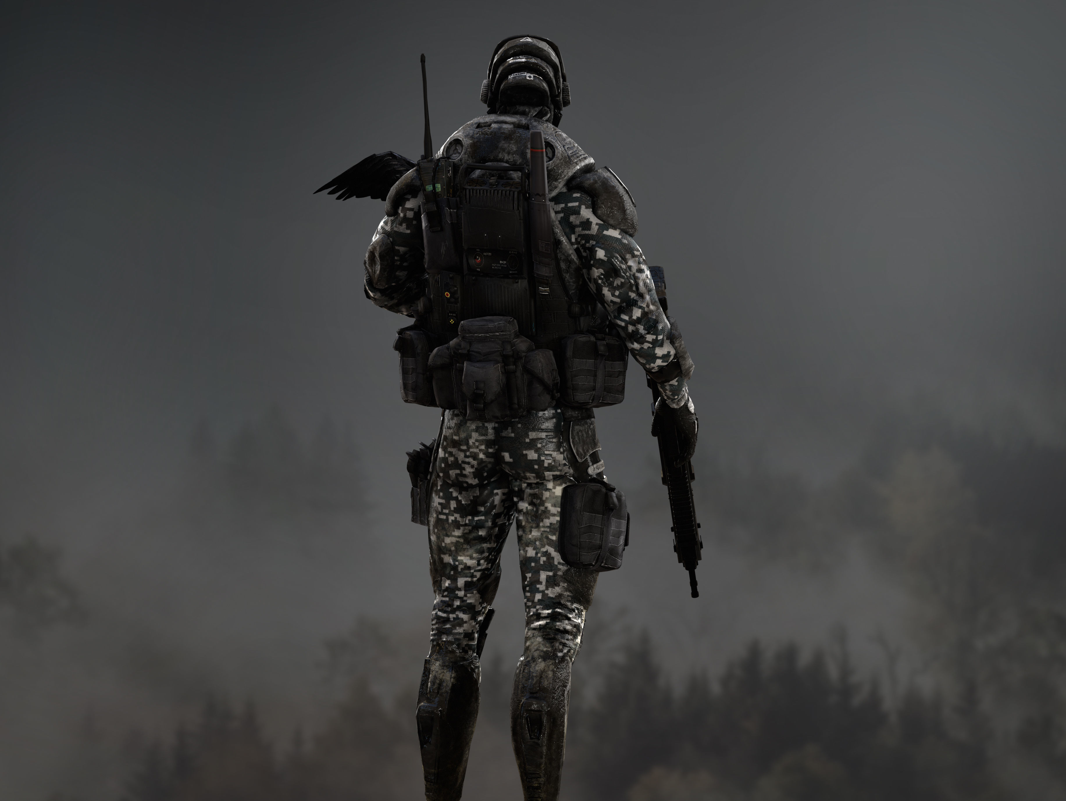 3D model Sci Fi Ghost Soldier VR / AR / low-poly | CGTrader