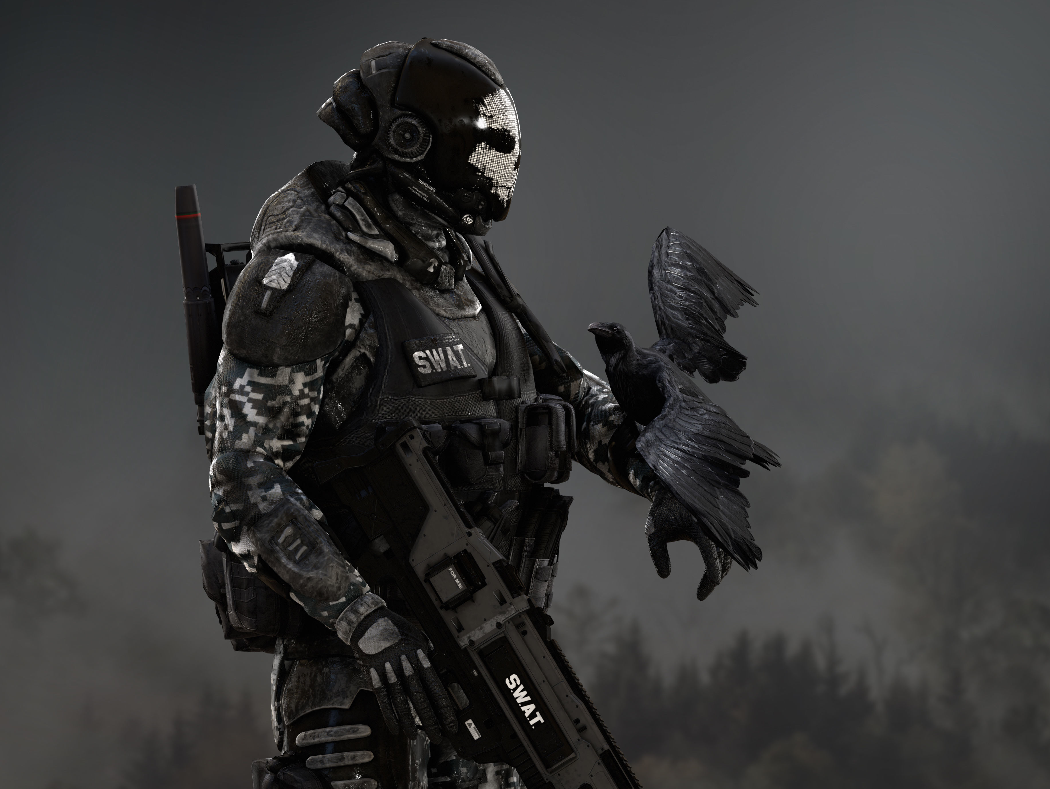 3D model Sci Fi Ghost Soldier VR / AR / low-poly | CGTrader