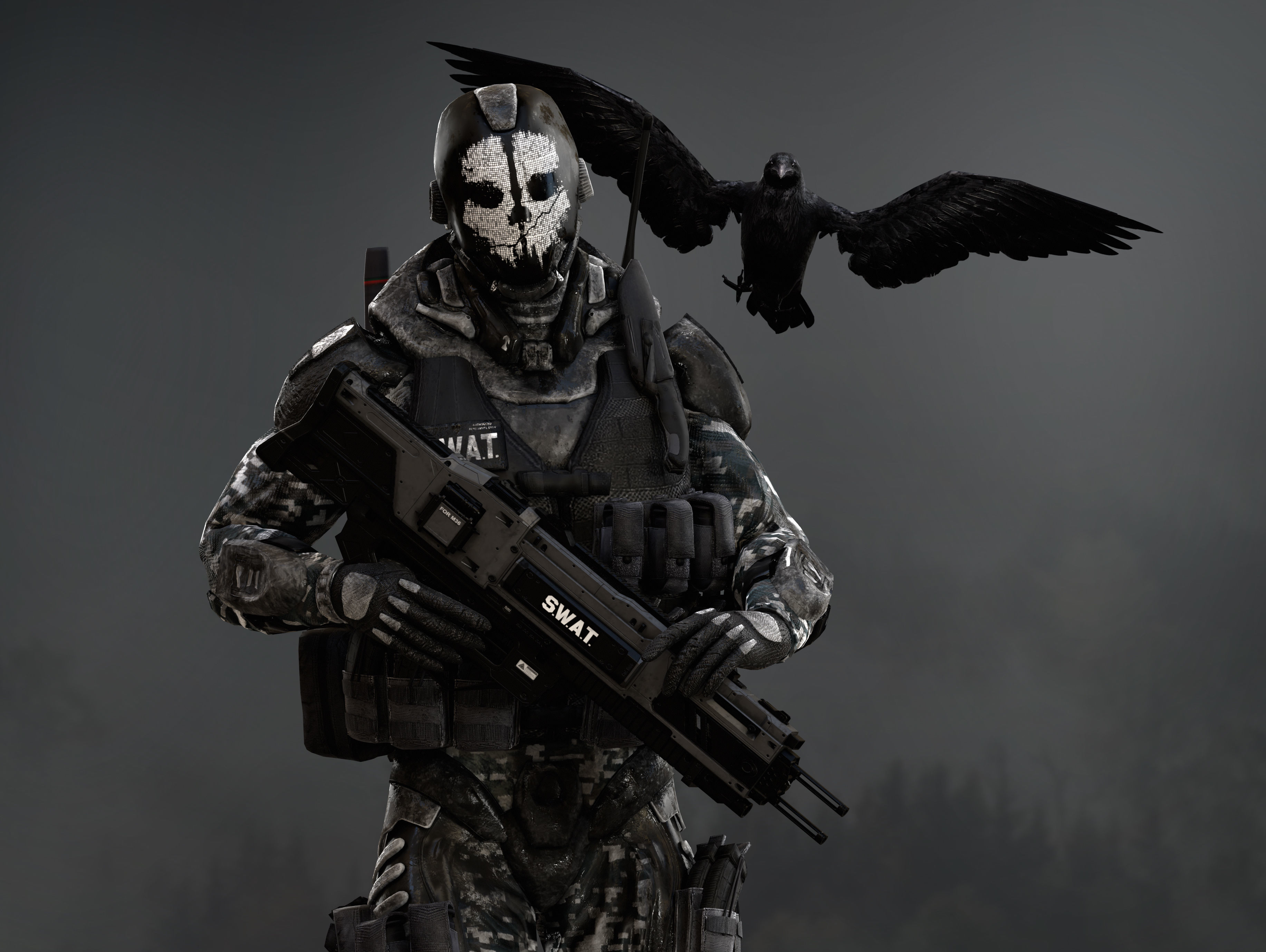 3D model Sci Fi Ghost Soldier VR / AR / low-poly | CGTrader