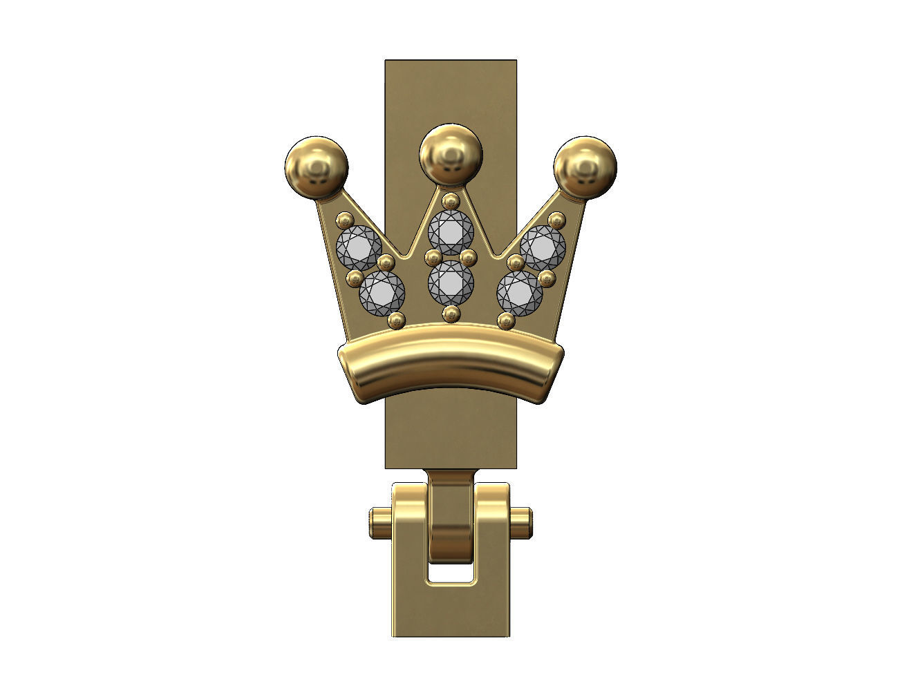 Diamond crown bail link 3D model 3D printable | CGTrader